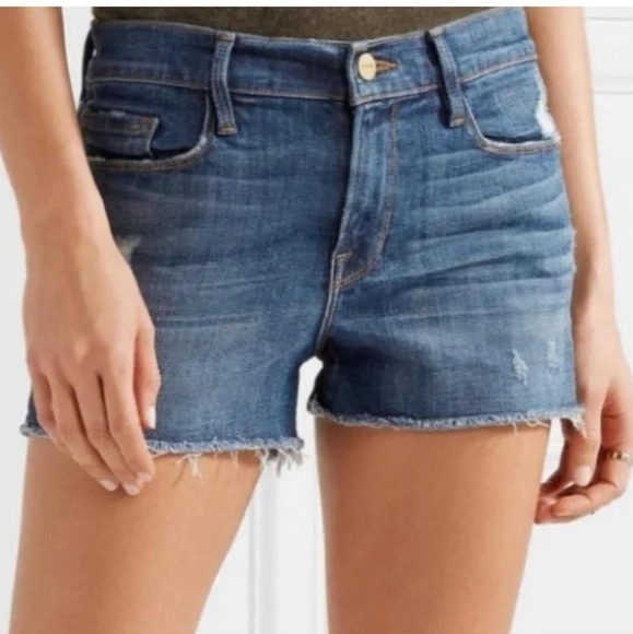 Frame Denim | Shorts | Frame Le Cutoff Denim Womens Blue Shorts 29w ...